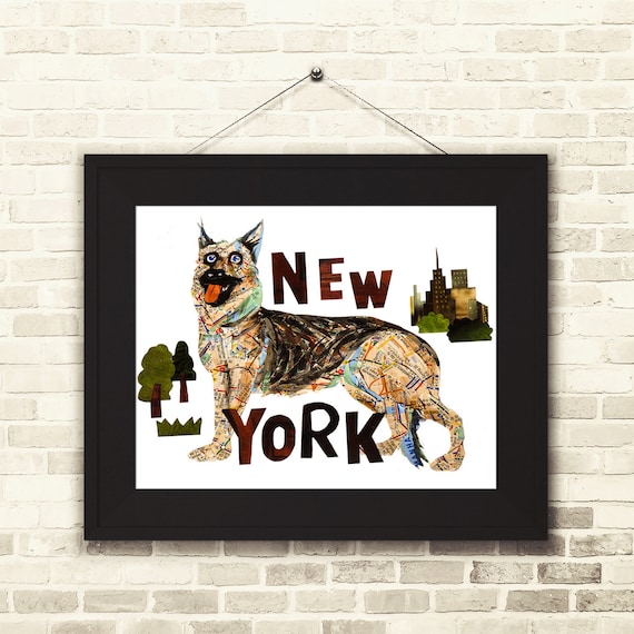 Love German Shepherd-nyc Subway Map Dog - Etsy