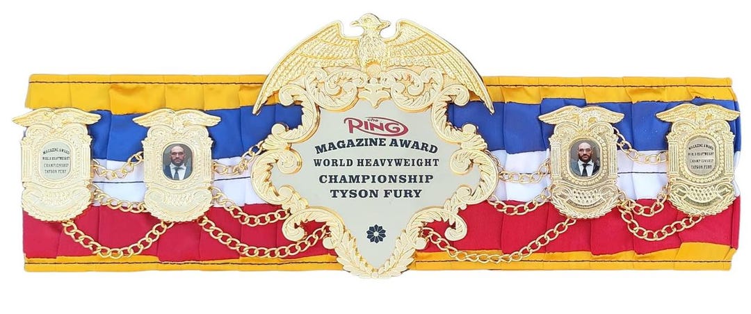 Ring Magazine Boxing Belt - 'tyson Fury' Heavyweight Champion Edition ...