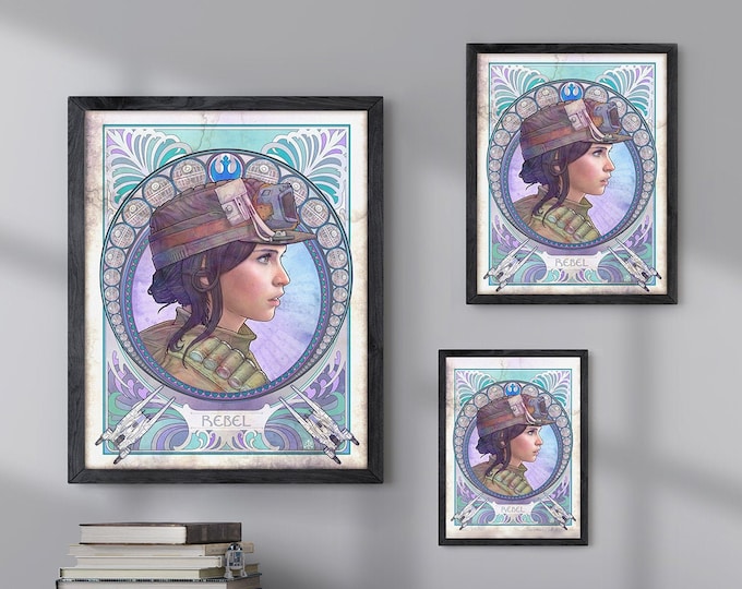 Jyn Erso Star Wars Rogue One Original Illustration Portrait Poster ...