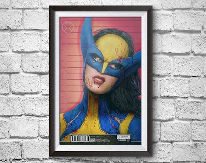 Marvel Comics X23 Lineup Laura Kinney Wolverine Mugshot Illustration ...