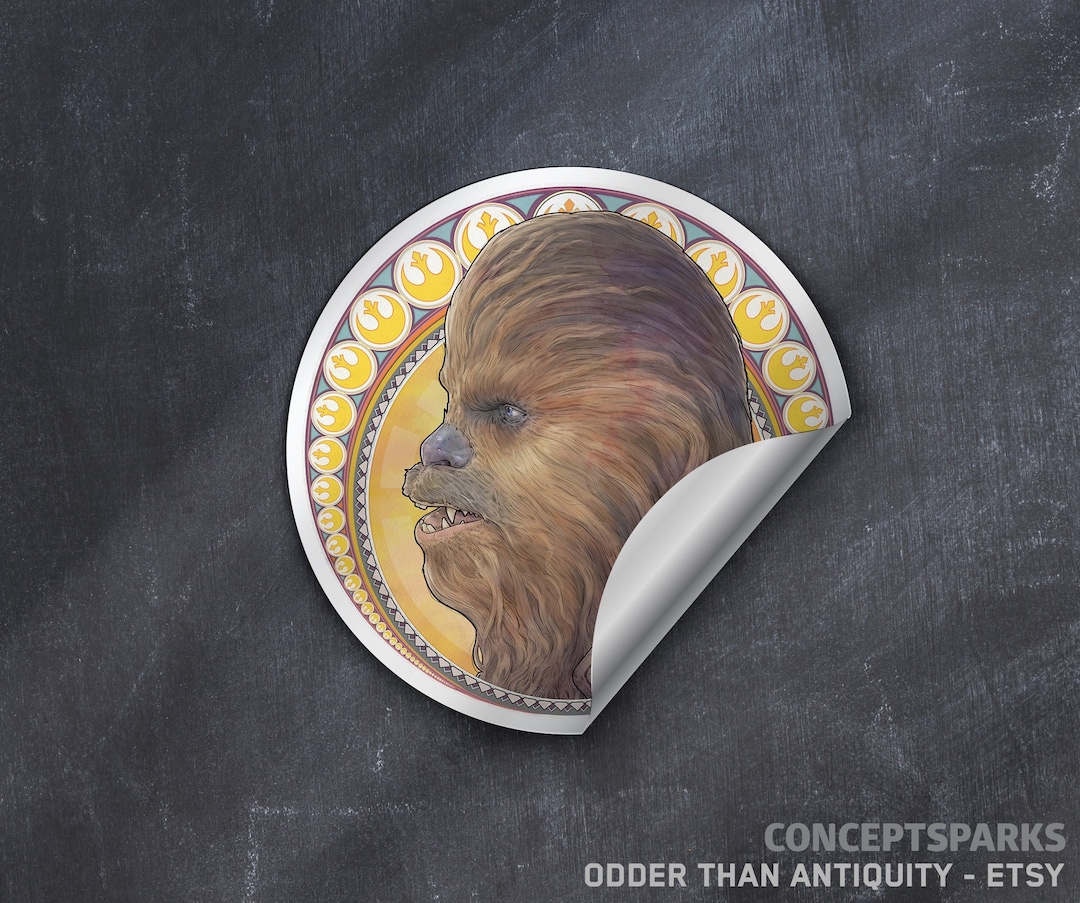 Chewbacca Star Wars 3" Vinyl Laptop or Water Bottle Weatherproof ...