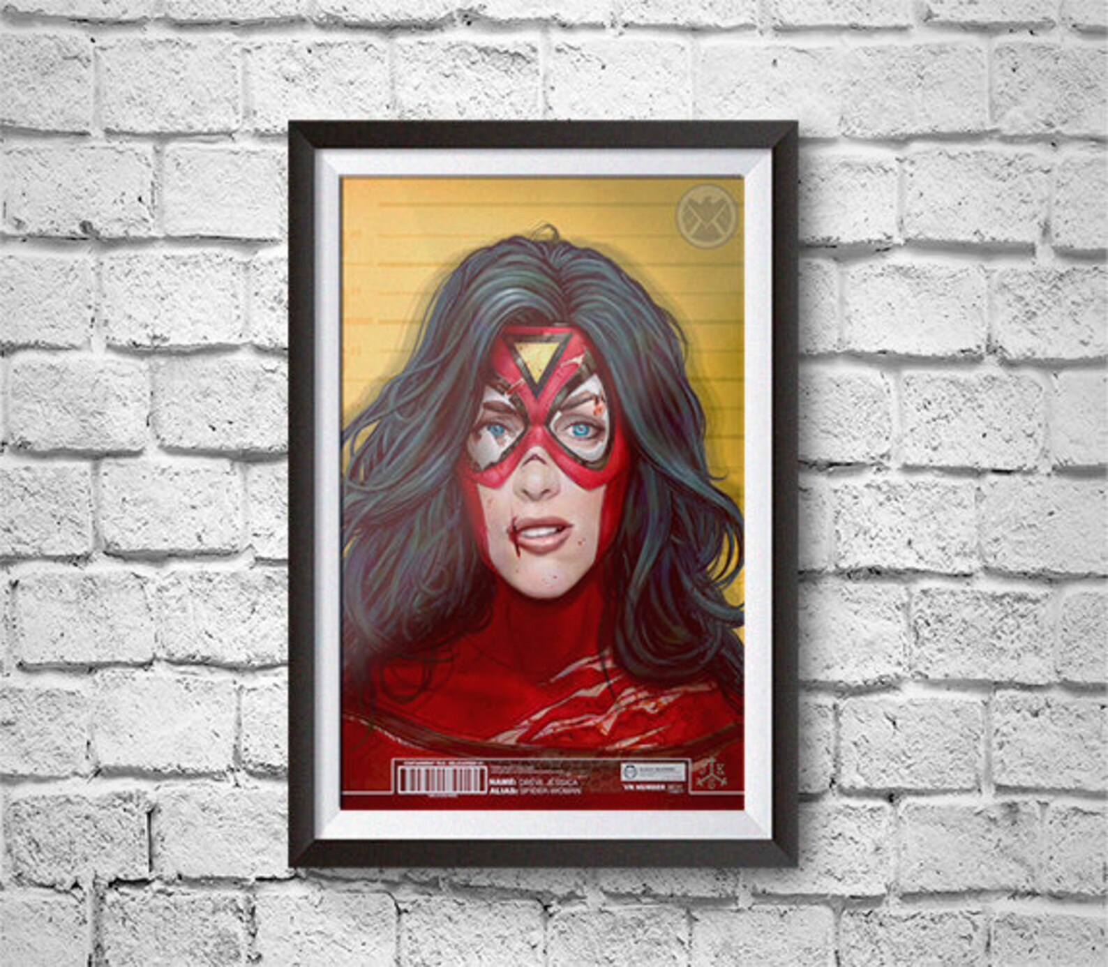 Marvel Comics Spider Woman Jessica Drew Lineup May Mugshot Illustration ...