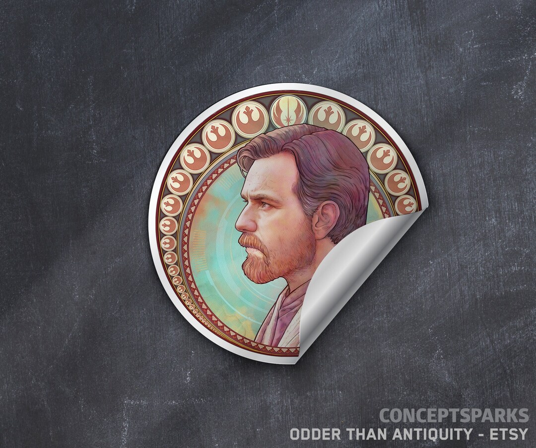 Obi Wan Kenobi Star Wars Ewan Mcgregor 3" Vinyl Laptop or Water Bottle ...