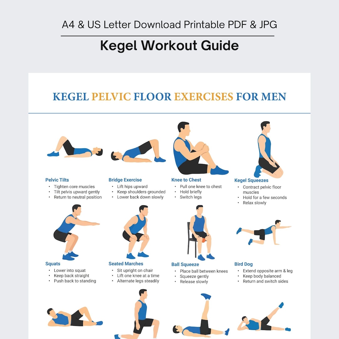 Pelvic Floor Exercises for Men, Kegel Workout Guide, Kegel Exercise for ...