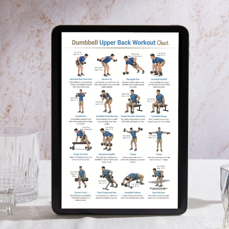Dumbbell Standing Back Fly, Upper Back Workout, Men’s Dumbbell Back ...