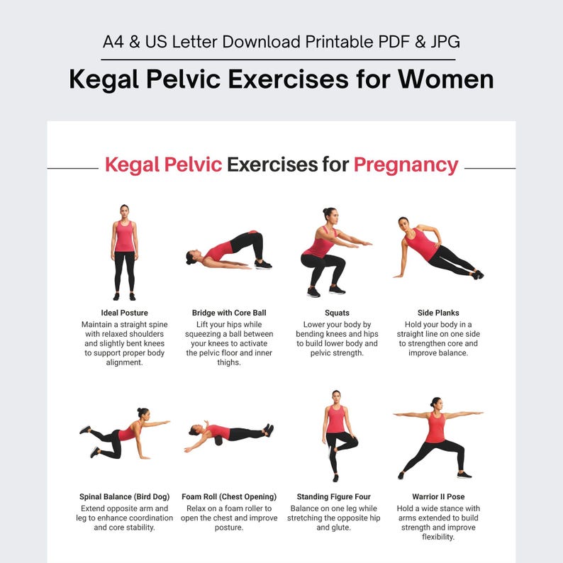 Kegel Pelvic Exercise for Women, Floor Exercise, Pelvic Floor Workout ...