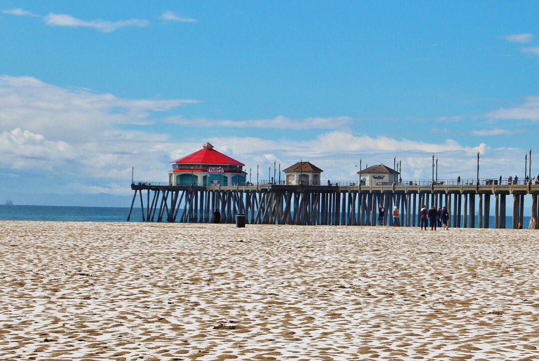 Snow Hits Huntington Beach, 11 X 14 Fine Art Print - Etsy
