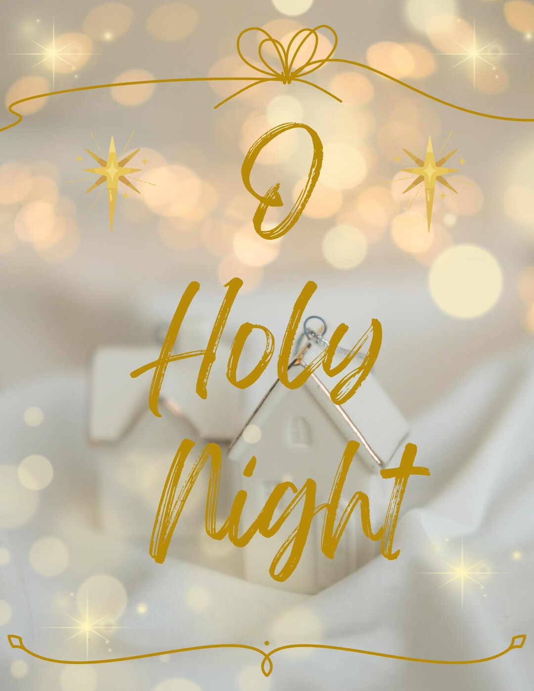 O Holy Night Print, Gold Wall Art, Neutral Holiday Decor, 8x10 ...