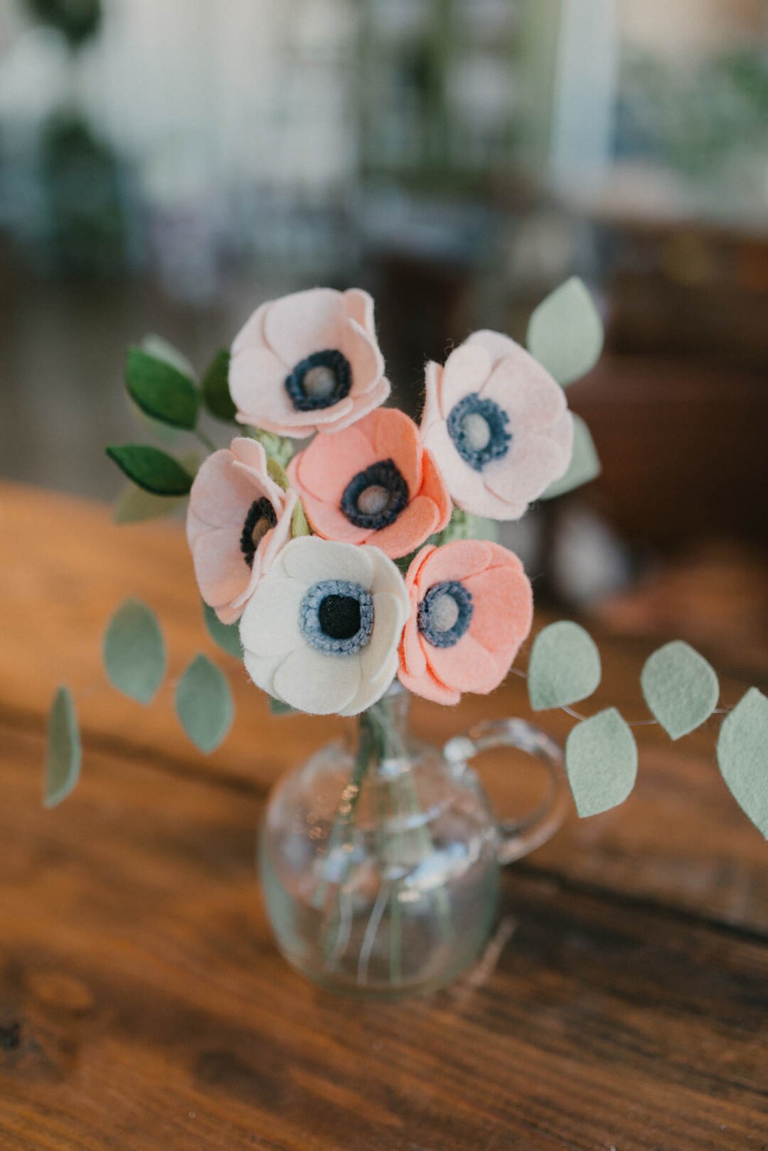 Single Stem Felt Anemone || Multiple Colors Available - Etsy