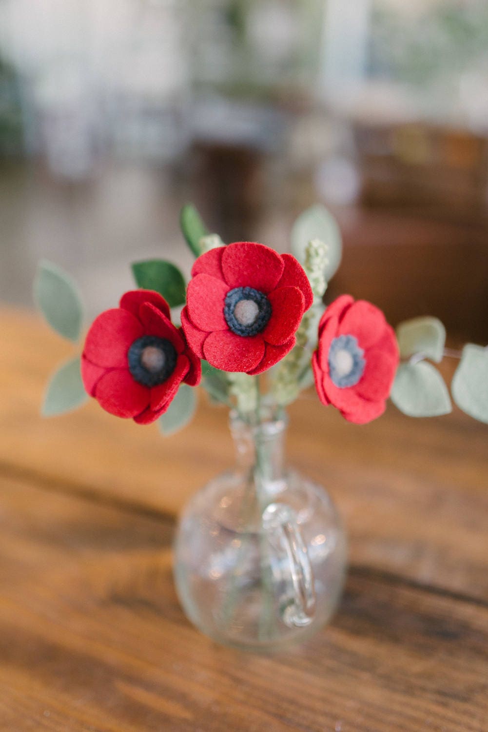 Single Stem Felt Poppy - Etsy