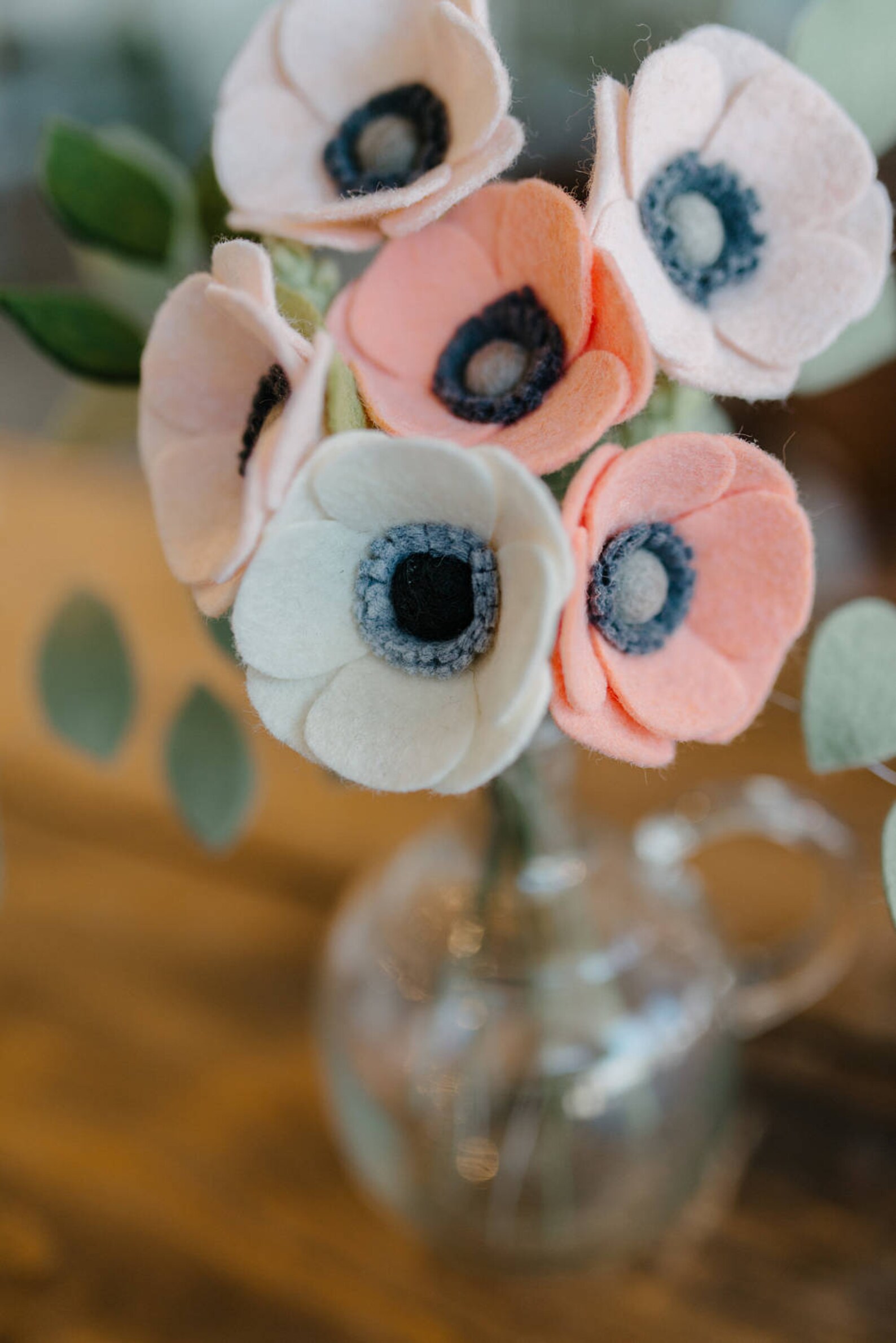 Single Stem Felt Anemone || Multiple Colors Available - Etsy