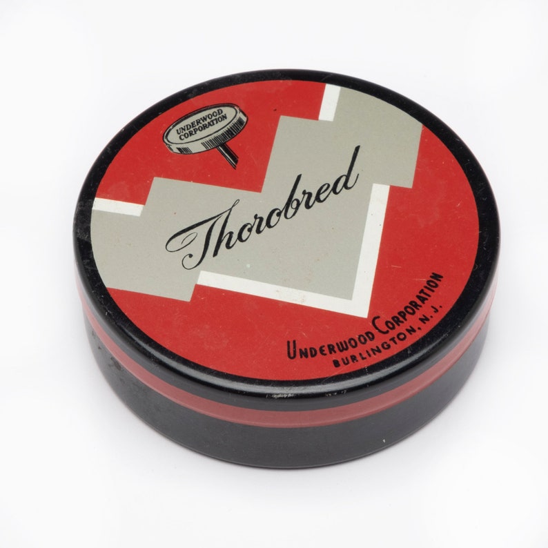 Vintage Typewriter Tin THOROBRED Ribbon Tin Underwood Typewriter Tin ...