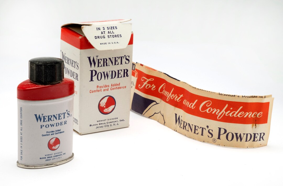 Vintage Wernet's Denture Powder: Dentist Trial Size Tin With Box ...