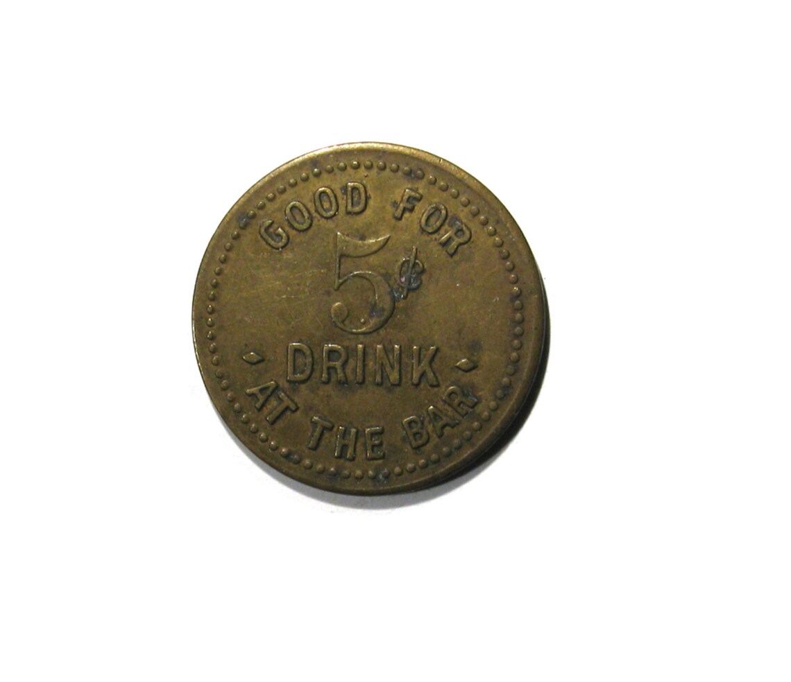 Vintage Chicago Saloon Token: Wm Kraemer 5 Cent Drink, 1900s - Etsy