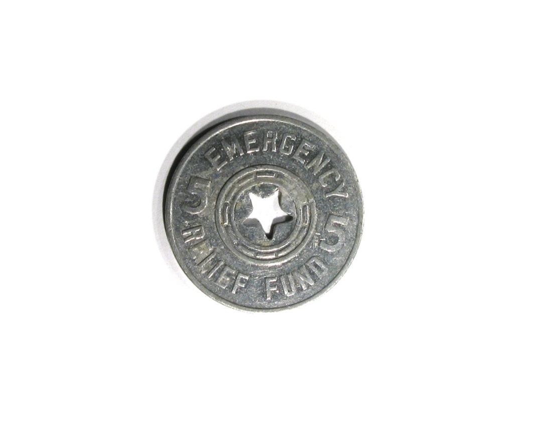 Vintage Token Utah State Emergency Relief Token Vintage State of Utah 5 ...