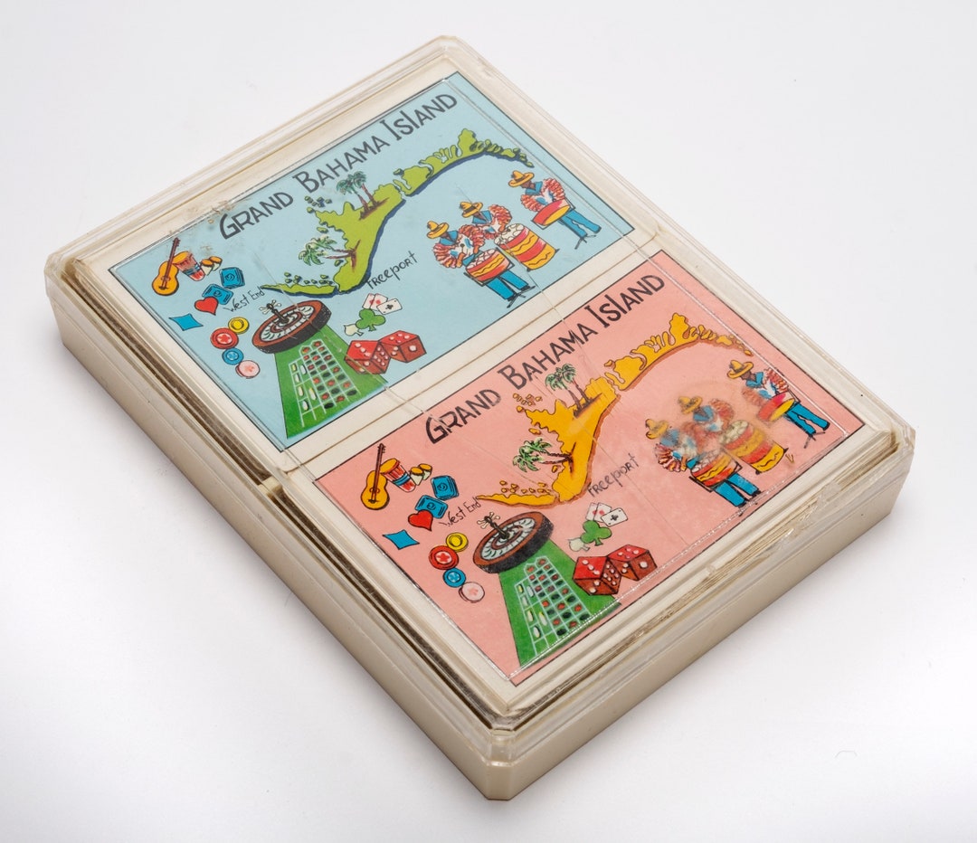 Vintage Double Deck of Cards Grand Bahama Island Souvenir Deck ...