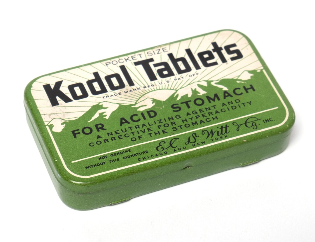 Vintage Tin KODOL Tablets for Acid Stomach Advertising Medicine Pocket ...