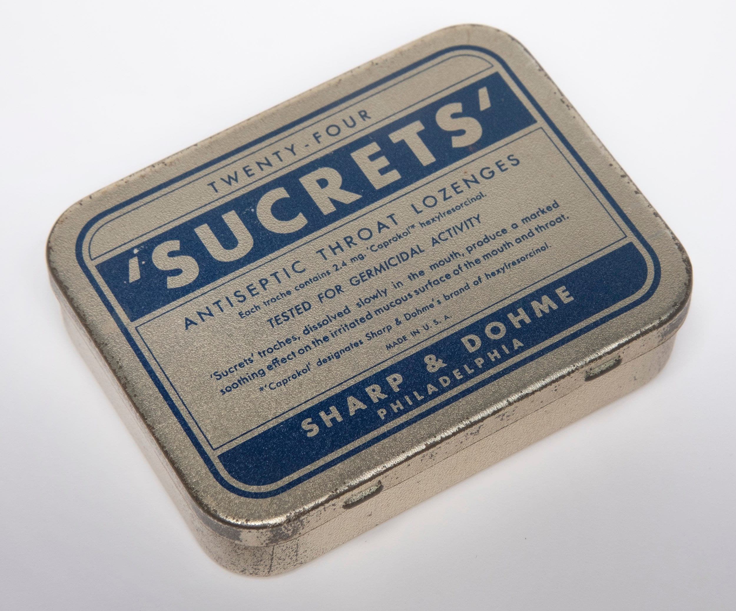 Vintage Tin SUCRETS Antiseptic Throat Lozenges Tin Litho - Etsy