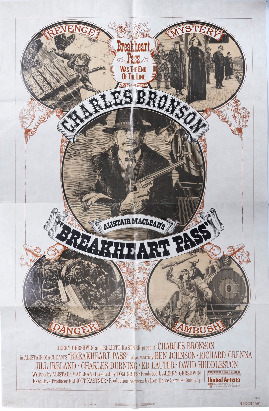 Vintage Movie Poster 'breakheart Pass' Original One - Etsy Denmark