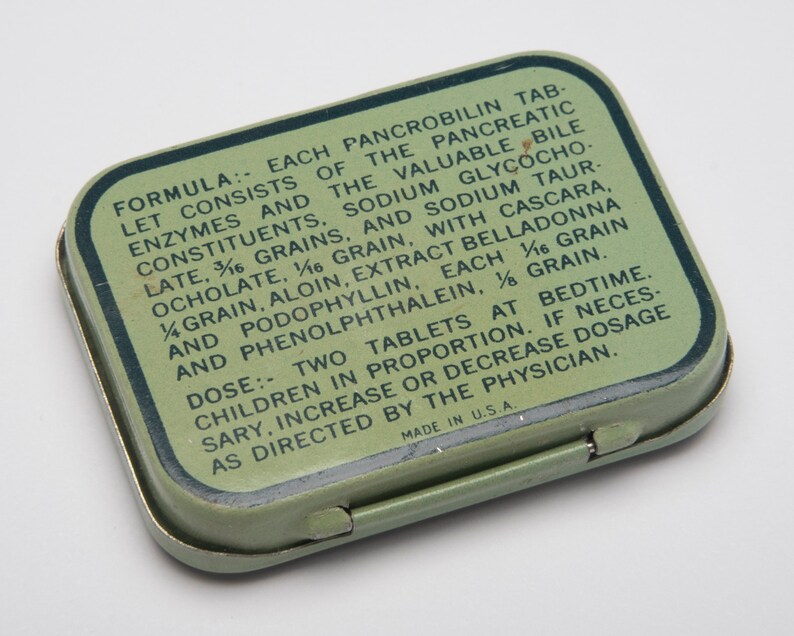 Vintage Tin R&C Pancrobilin Tablets for Constipation Physicians Sample ...