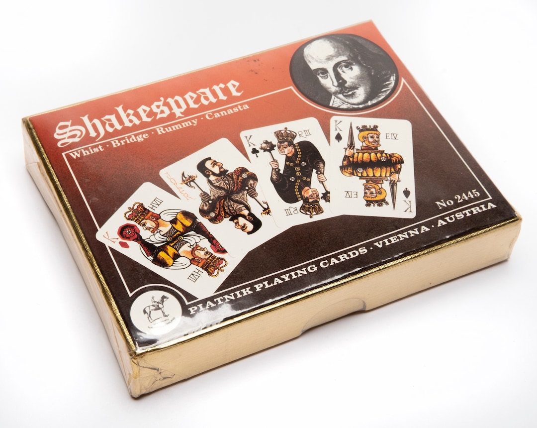 Vintage Shakespeare Playing Cards: Piatnik Double Deck, Sealed - Etsy