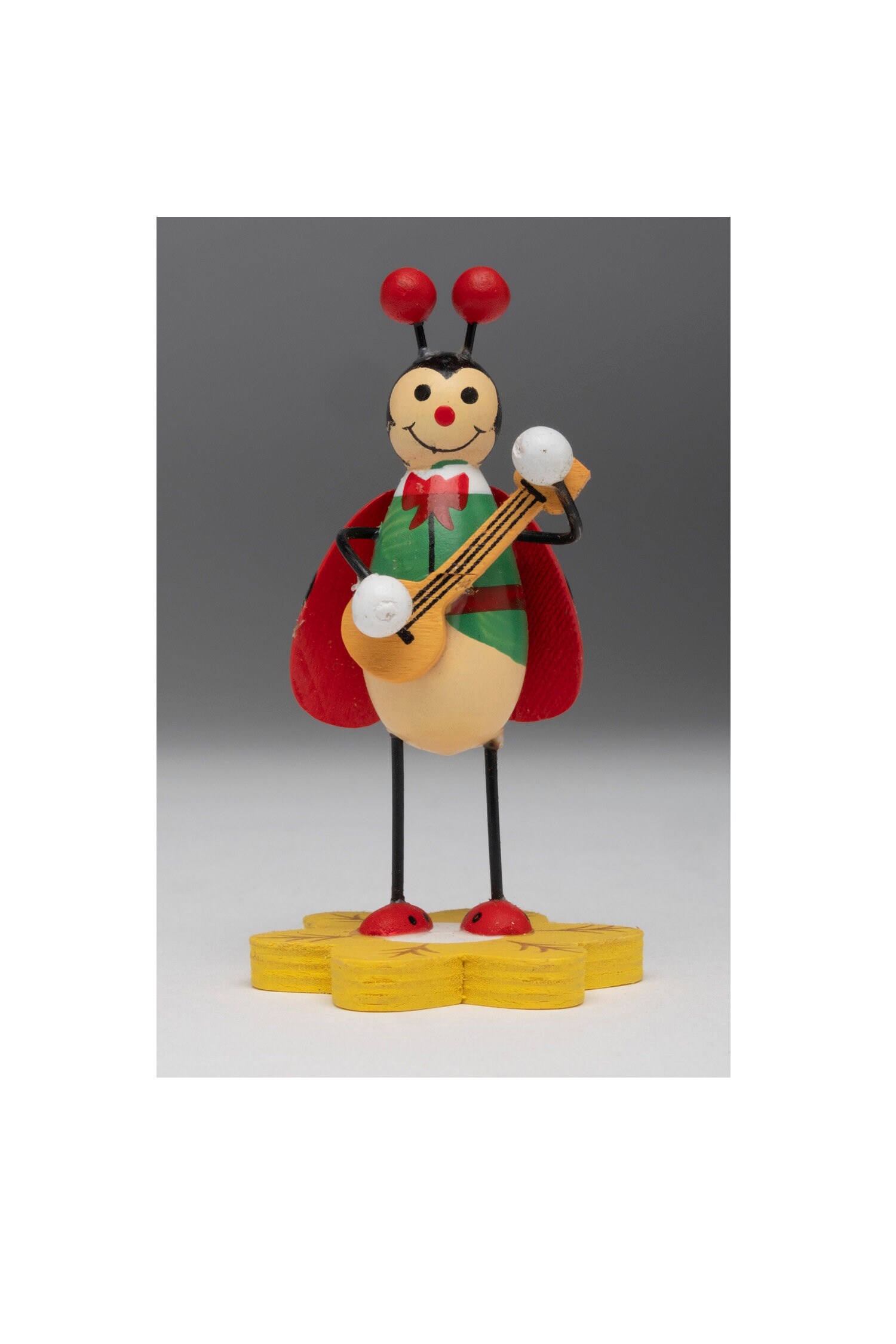 Art & Collectibles Vintage Volkskunst Hubrig lady bug guitar player ...