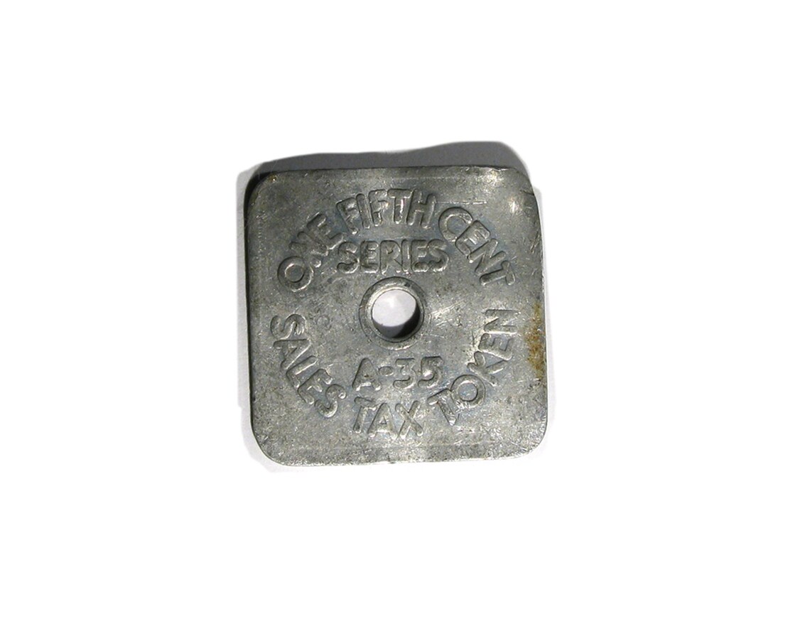 Vintage Token Colorado Sales Tax Token One Fifth Cent A-35 | Etsy
