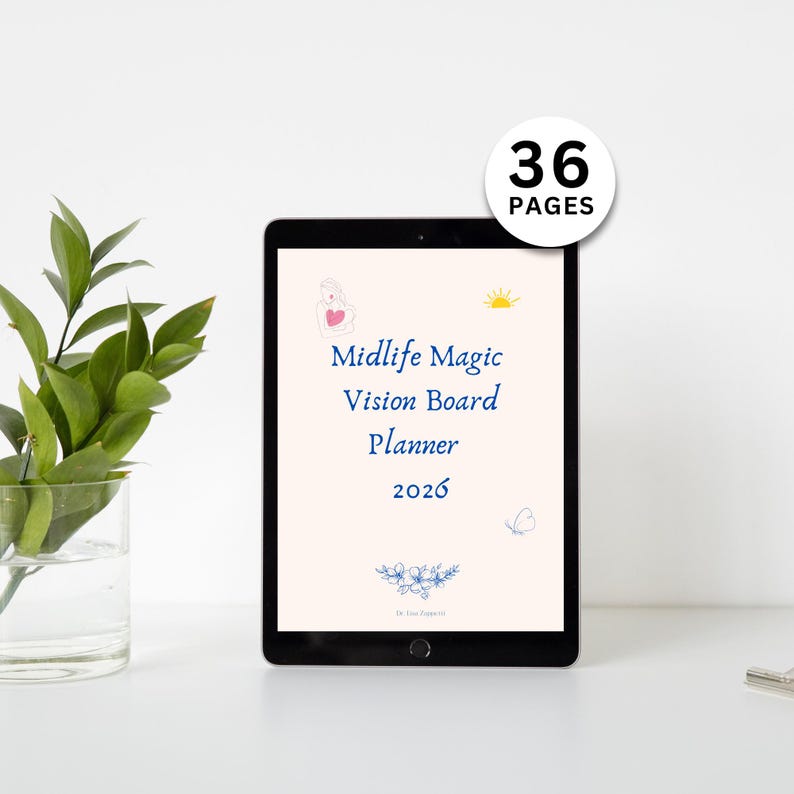Midlife Magic Vision Board Planner 2026 - Etsy
