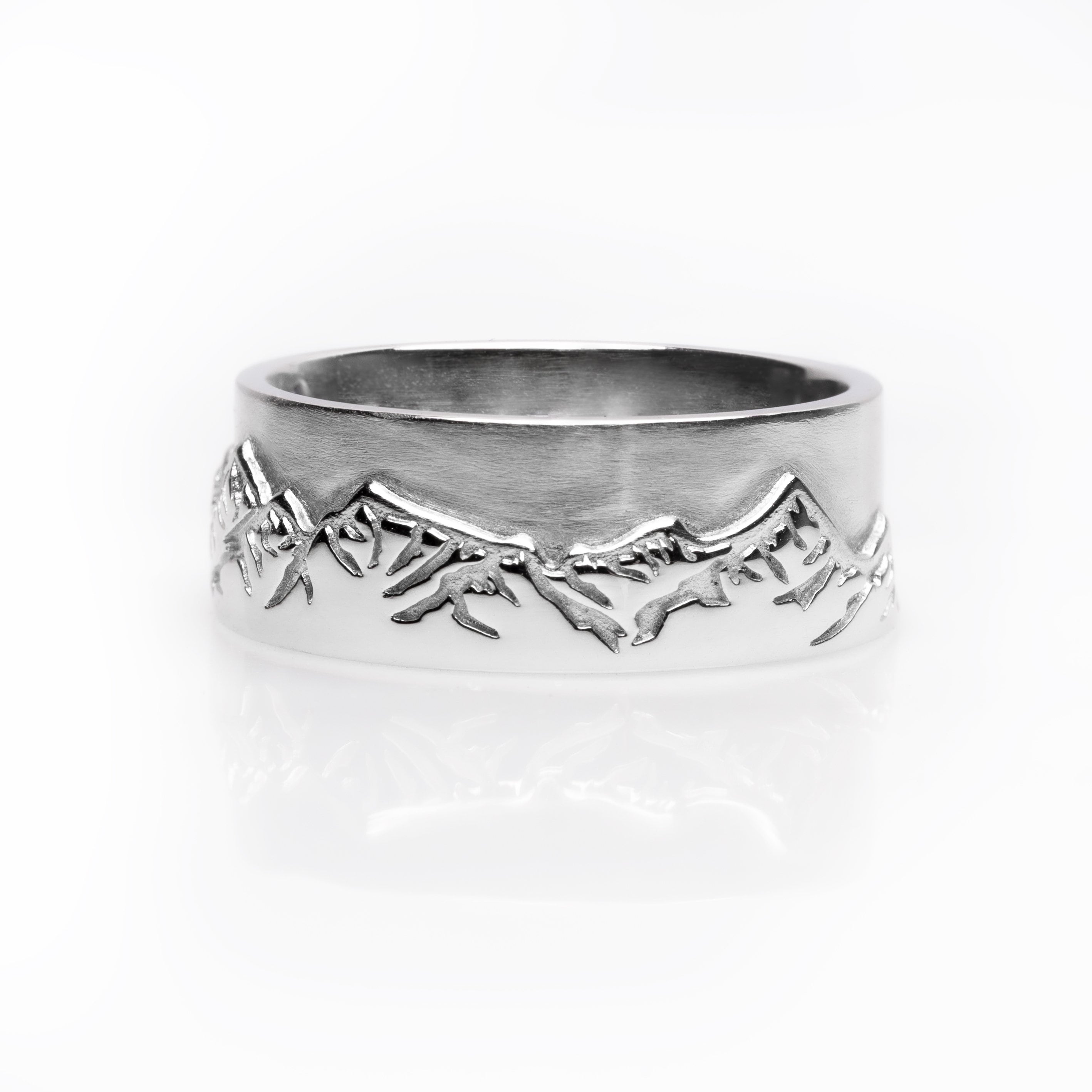 The Ridge Ring - 14K White Gold - Etsy