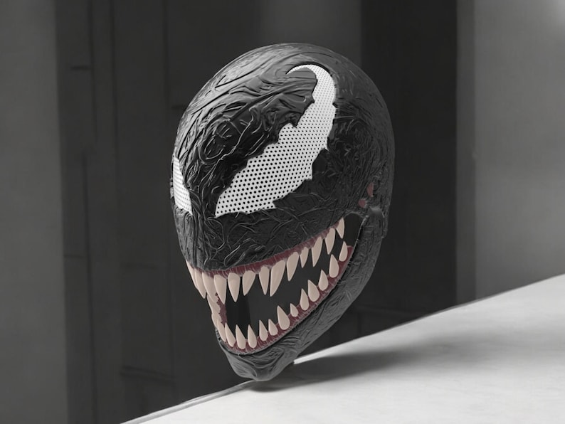 Venom Mask 3D STL Files: Moveable Jaw, Magnetic Helmet (digital ...