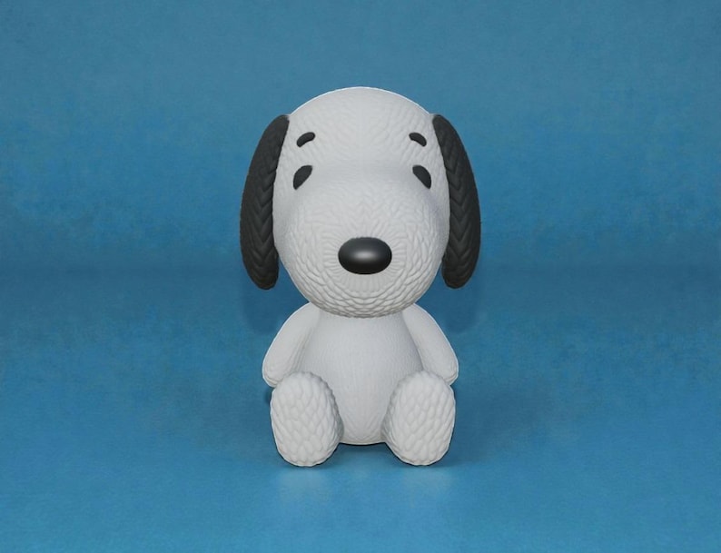 Snoopy Knitted Figure 3D STL Files - Etsy