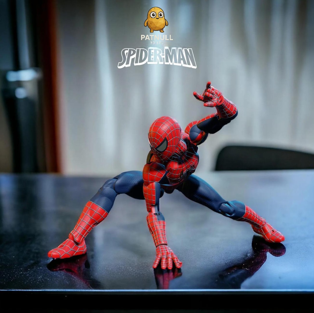 Articulated Spiderman Action Figure 3D STL Files (digital Download) - Etsy