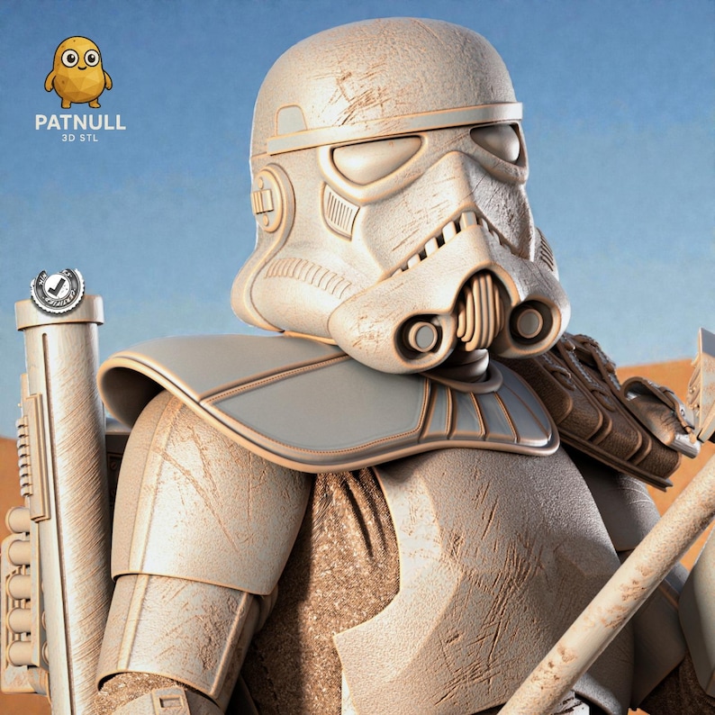 Star Wars Sandtrooper Dewback Rider 3D STL Files – Detailed 3D Print ...