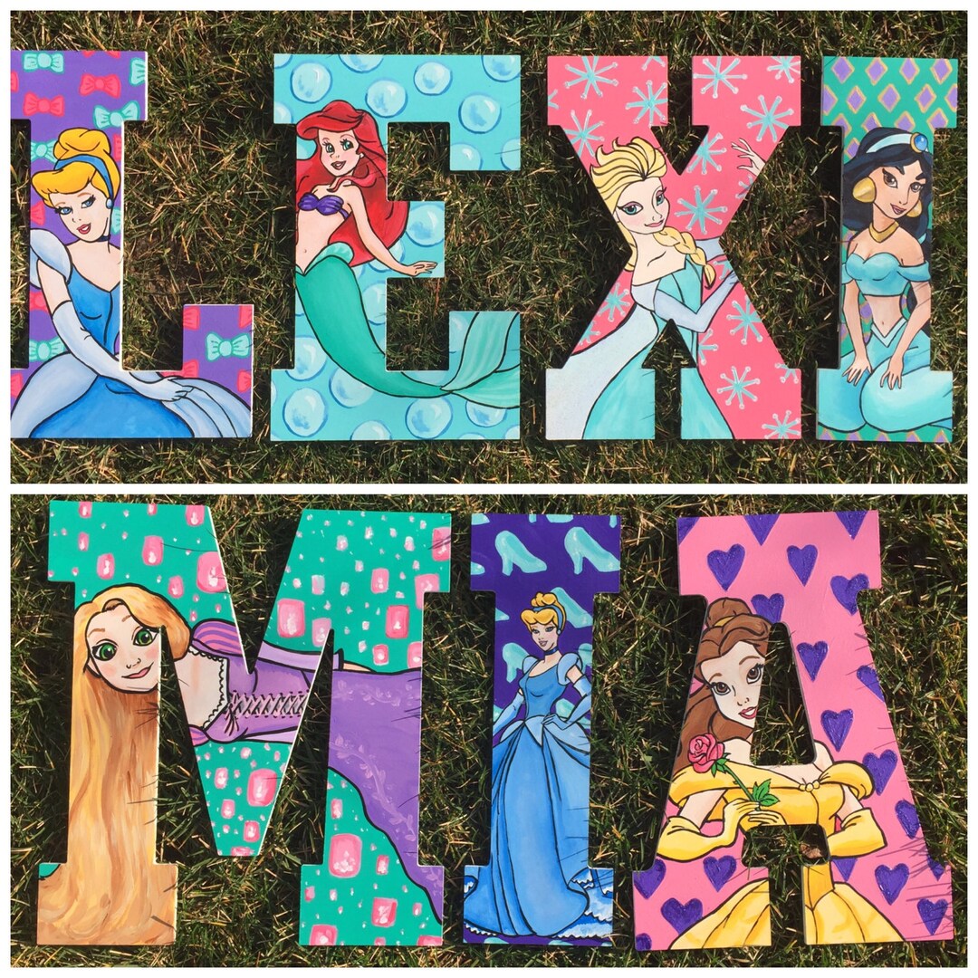 Hand Painted Princess Letters - Etsy