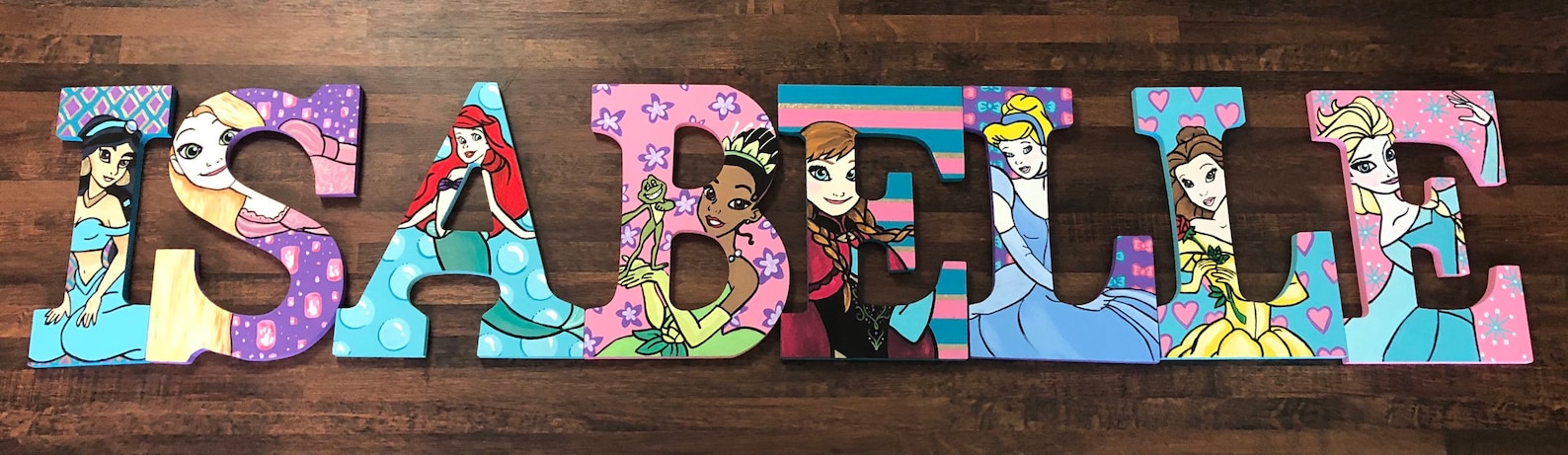 Hand Painted Princess Letters - Etsy