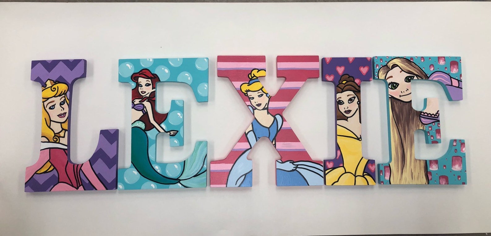 Hand Painted Princess Letters - Etsy