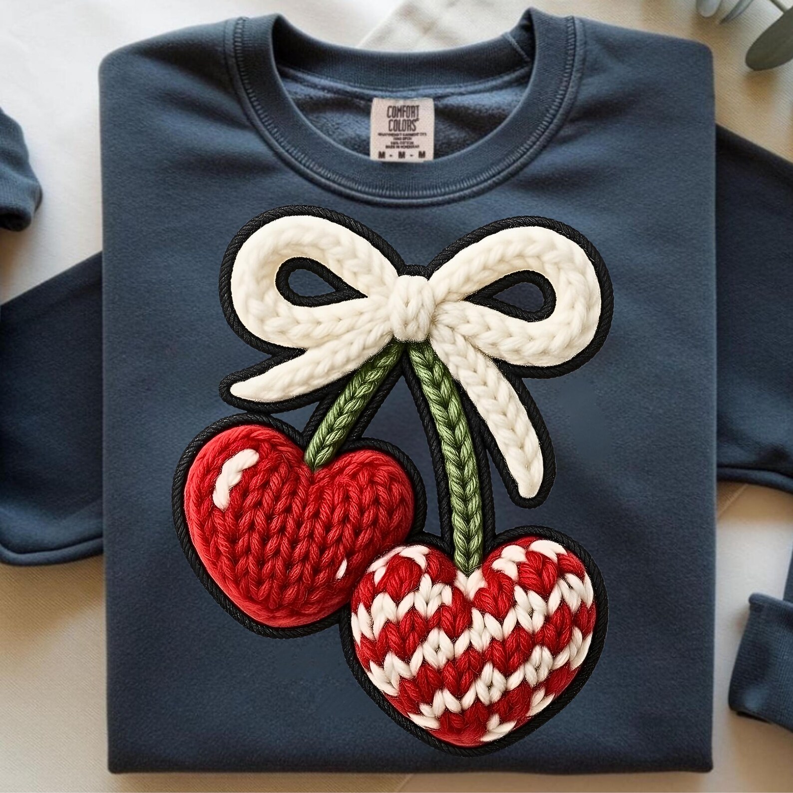 Faux Yarn Cherry Png, Fuzzy Cherry PNG, Latch Hook Cherry PNG, Retro ...