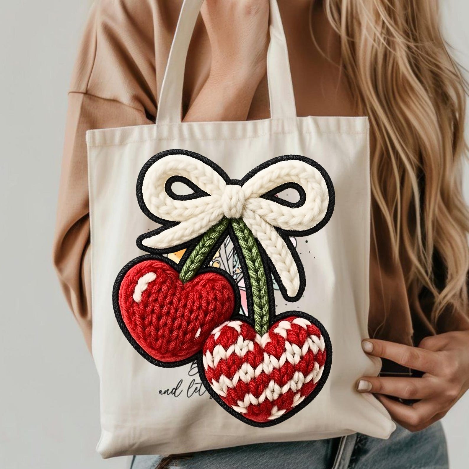 Faux Yarn Cherry Png, Fuzzy Cherry PNG, Latch Hook Cherry PNG, Retro ...