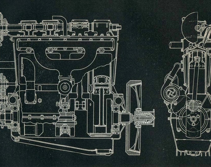 Mechanical Engineering Drawing, Frontenac Aluminium Motor, 1920s ...