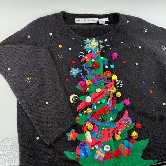 Vintage 1995 Michael Simon Women's Christmas Tree Bea… - Gem