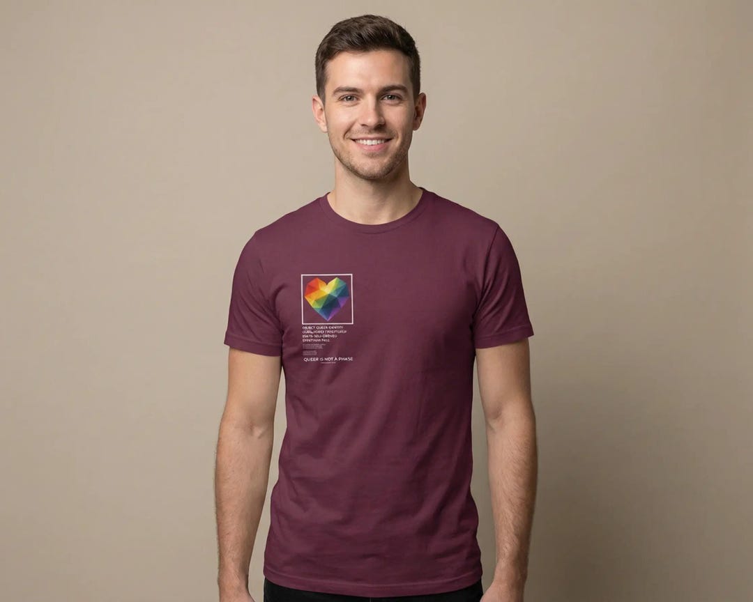 Queer Pride Tshirt | Queer is Not a Phase | Minimalist Identity Art ...