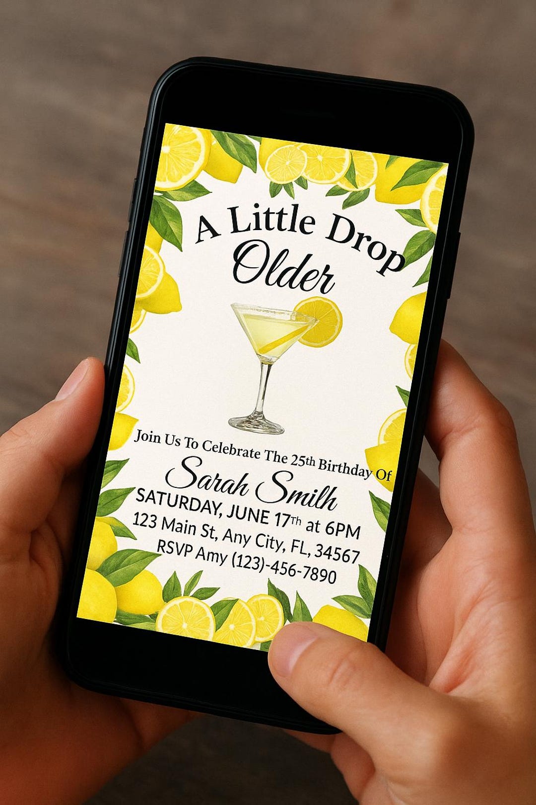 Lemon Drop Party Invitation / Martini Invite / 25th Birthday - Etsy