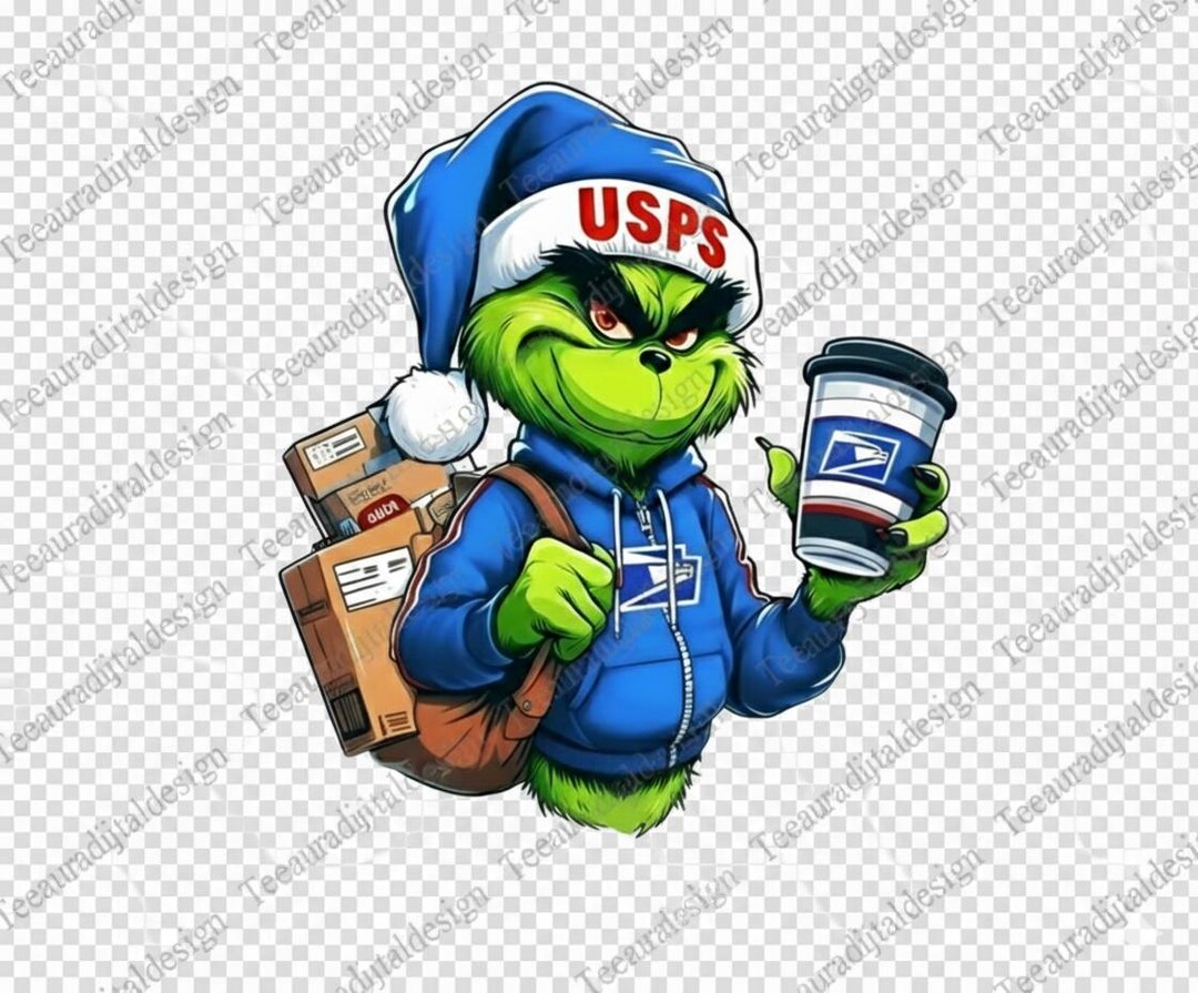 Grinch - Archivo PNG, Grinch USPS PNG, Diseño de sublimación de ...