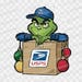 Grinch-png File, Grinch USPS PNG, Funny Christmas Postal Worker ...