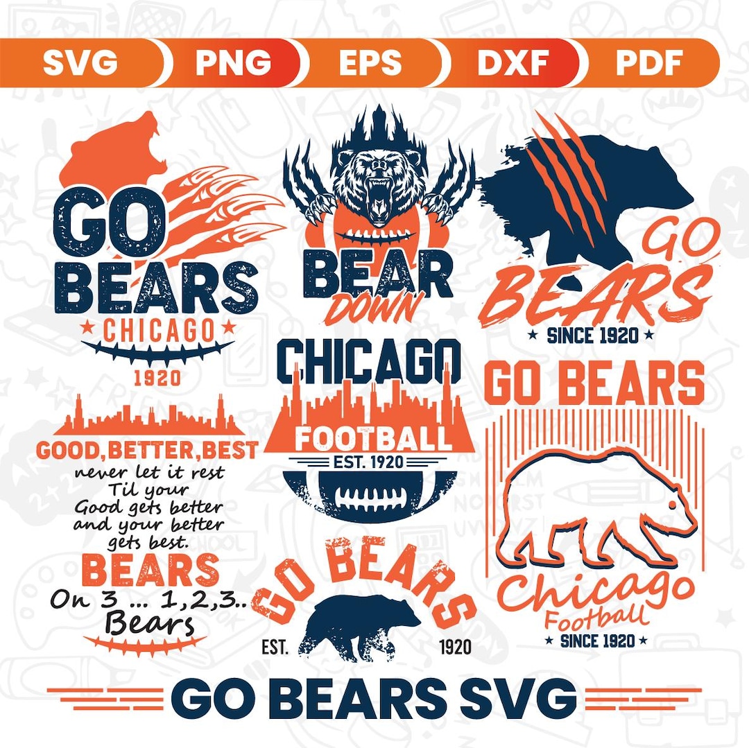 Chicago Bears Football SVG Bundle – Cricut, Sublimation - Etsy