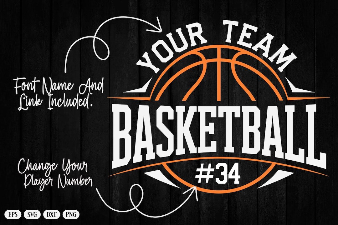 Basketball Team SVG Cut File: Custom Team Sports Design, Editable ...