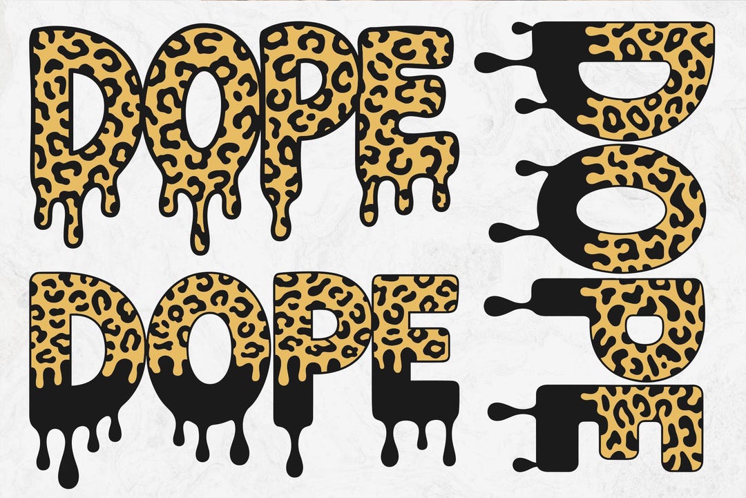 Leopard Print Drip Design SVG, Afro Woman Clipart (digital Download) - Etsy