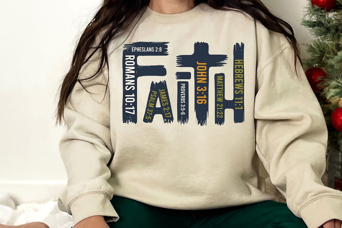 Faith Cross SVG, Christian Bible Verse Files for Cricut (digital ...