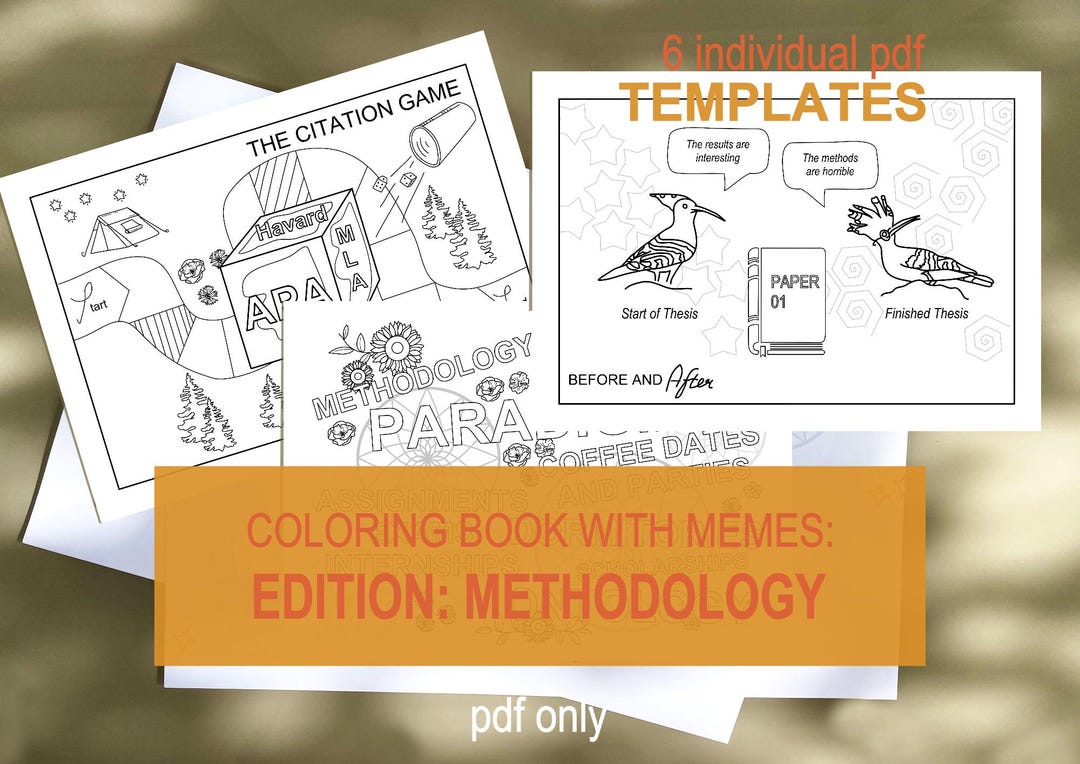 Student Meme Coloring Book - Methodology Edition, 6 Illustrations (PDF ...
