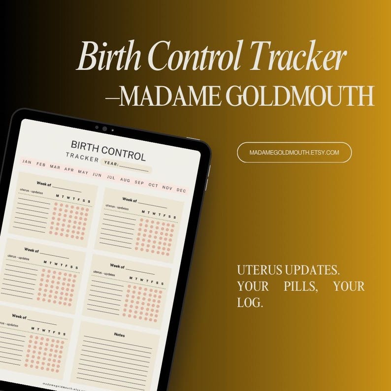 Birth Control Pill Tracker Printable | Medication Log & Daily Habit ...